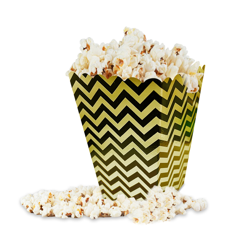 MISIR POPCORN KUTUSU CHEVRON ALTIN 10 LU - 27.08 TL + KDV